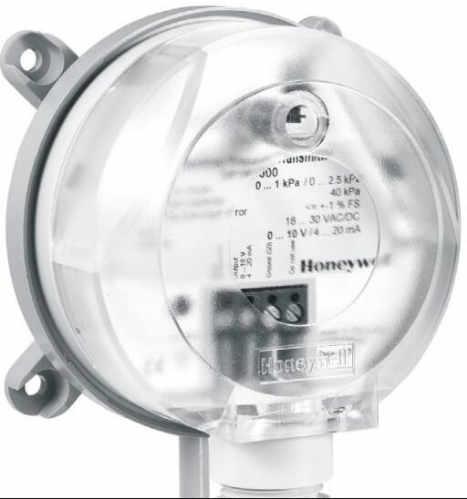 DPTE1002 Датчик перепада давления для вент. систем 0-1000Па (0-2500Па) Без ЖК дисплея, Honeywell DPTE1002