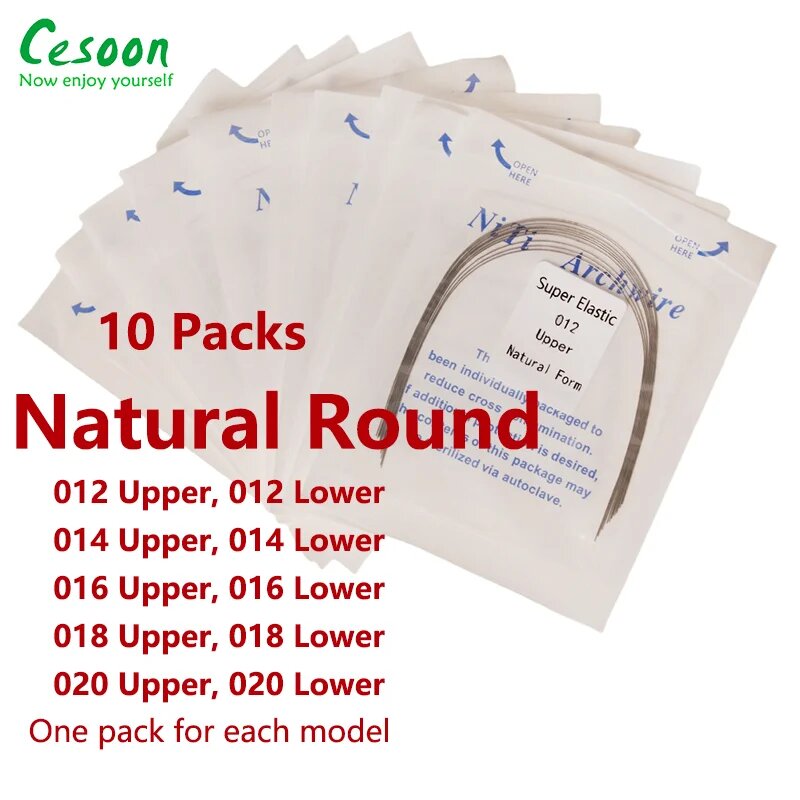 Cesoon NiTi дуги ортодонтические, Round Mixed, 10 шт.