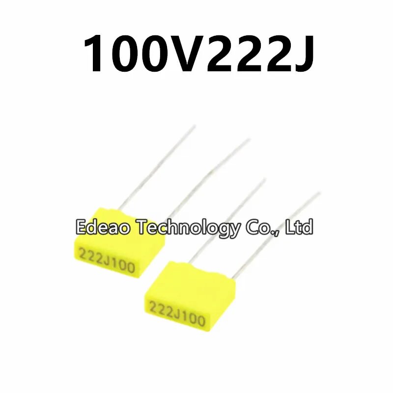50 шт./лот 222J100V P = 5 мм корректирующий конденсатор 100V222J 2,2NF 2200PF 222J100 2n2j100 2N2J100