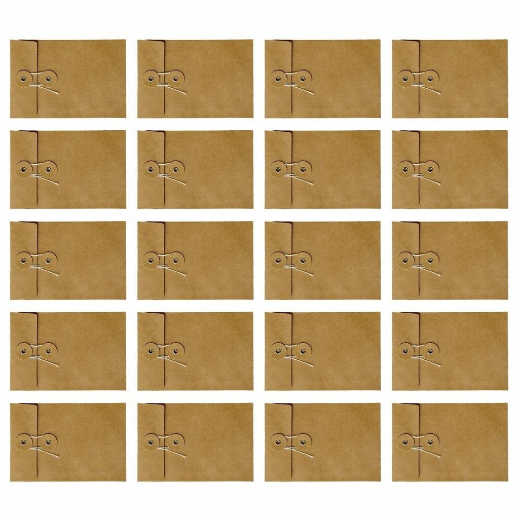 1 упаковка из 20 штук, простая вертикальная версия с конвертом для хранения на застежке-желтый