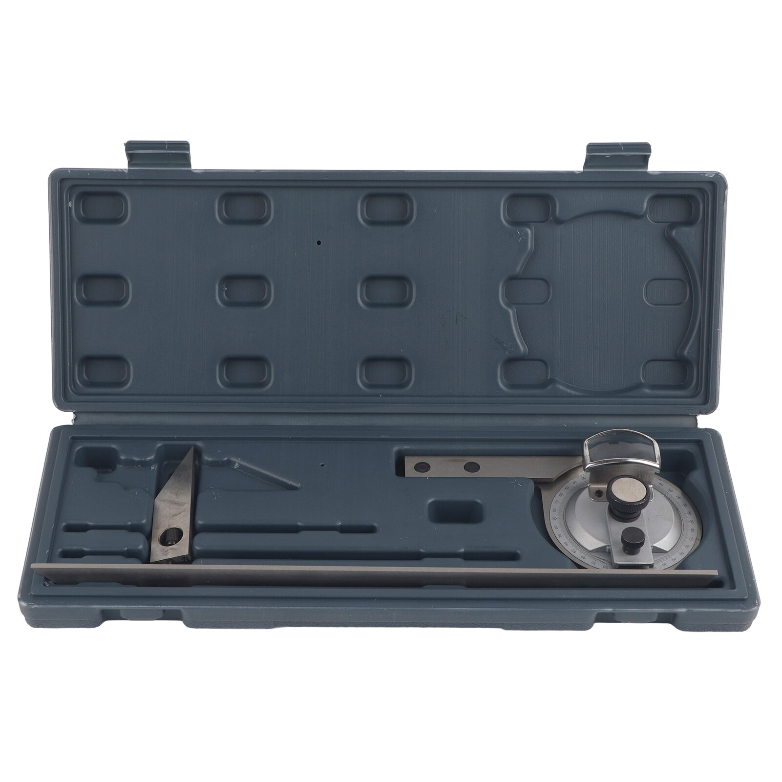 Универсальный угломер-транспортир с углом 0-360 градусов, линейка для измерения углов, измерительные инструменты.