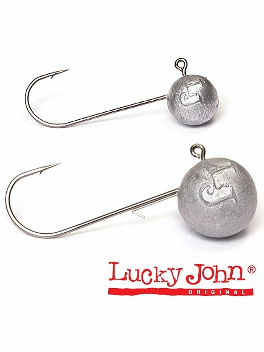 Джиг-головка Lucky John MJ ROUND HEAD на хищную рыбу весом 9.0г, кючок 002, набор 25шт