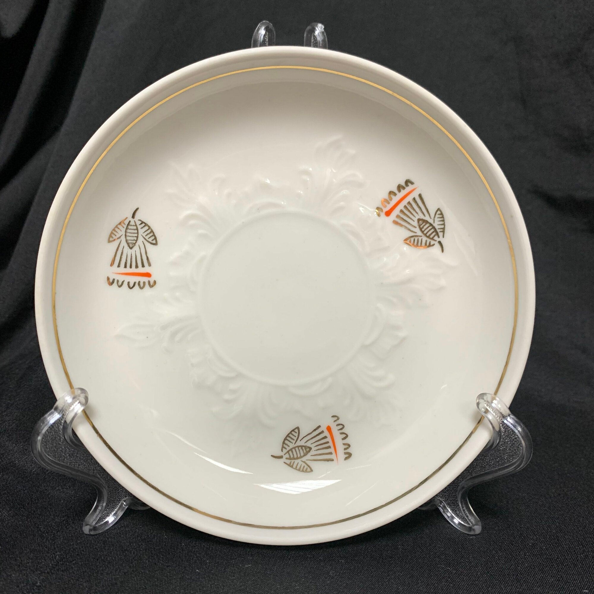 Фарфоровое блюдце ДФЗ "Золотой сноп"