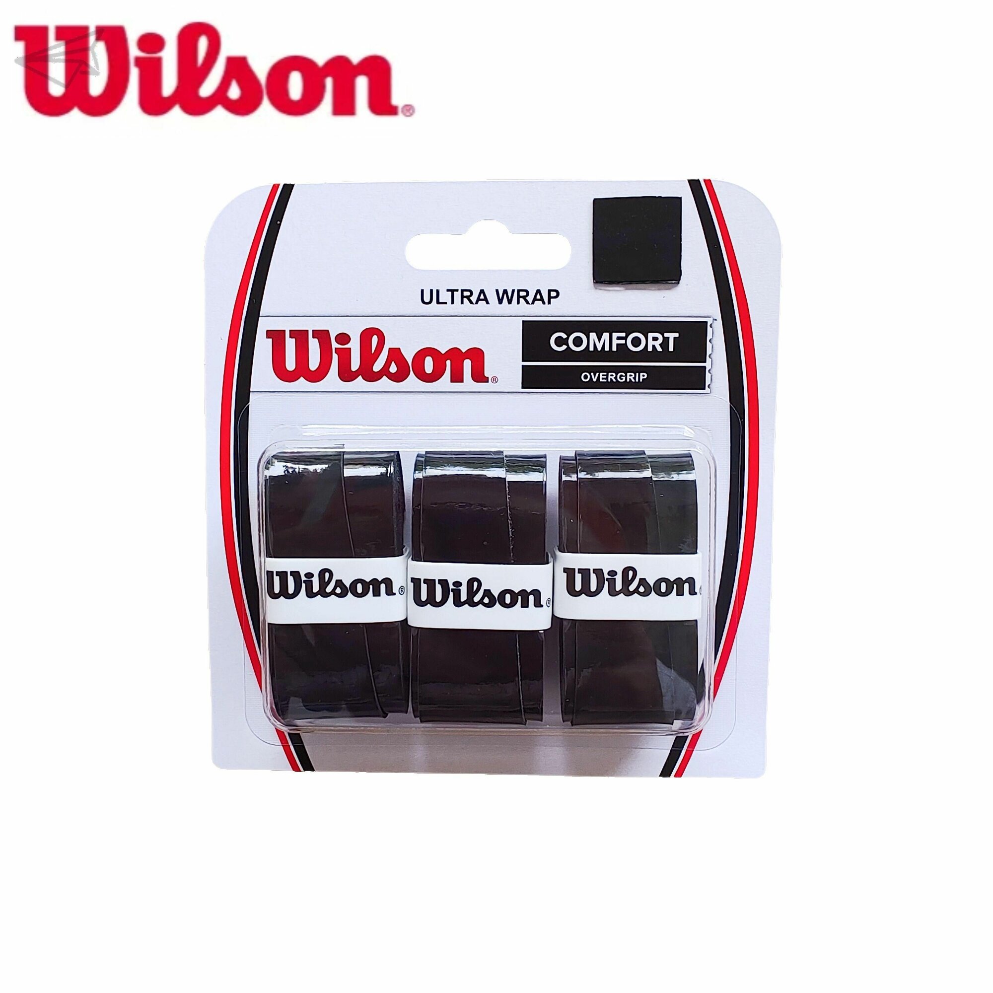 Обмотка для ракетки Wilson PRO Comfort Ultra Wrap, верхняя, черная, 3 шт