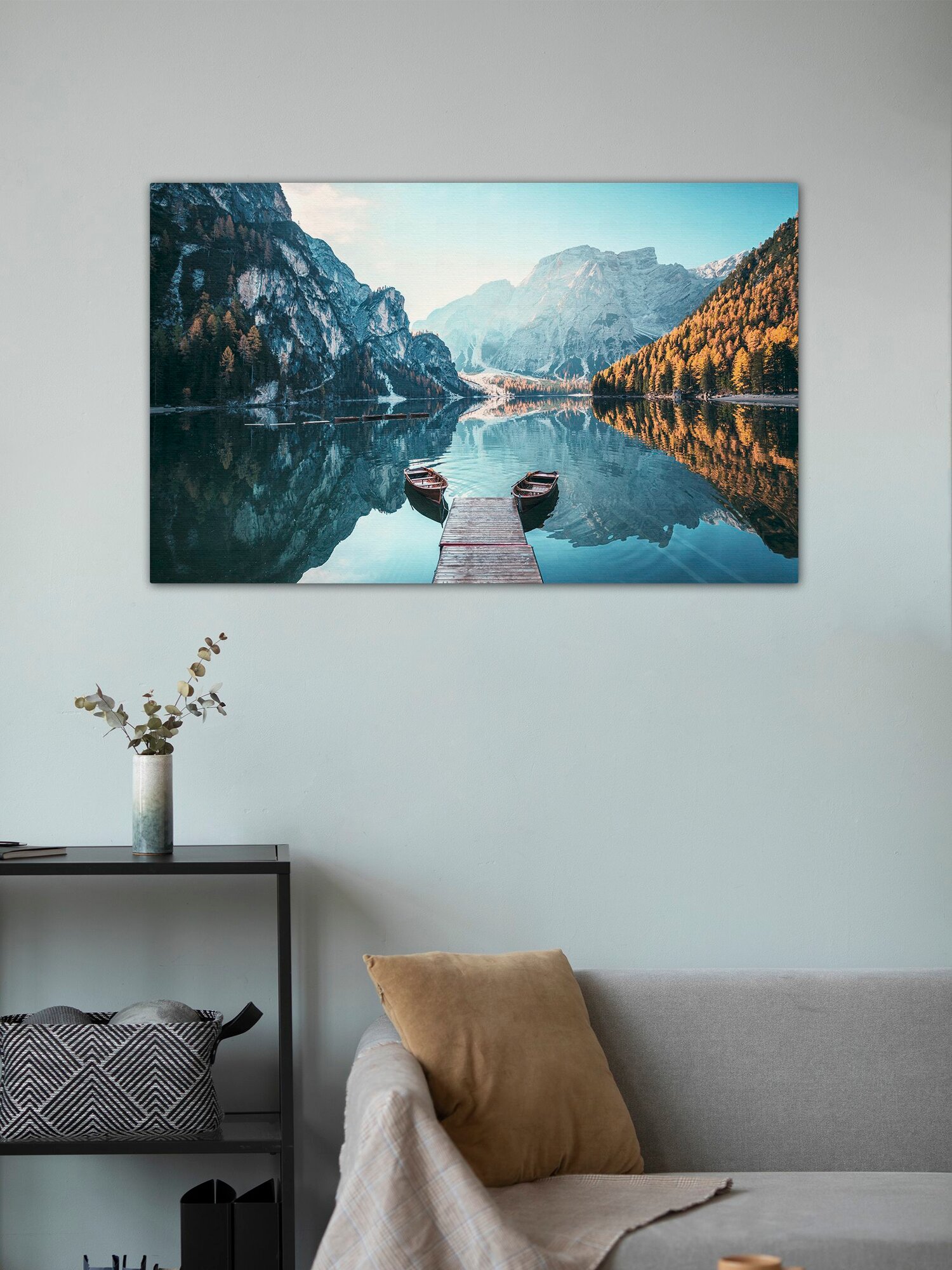 Картина на холсте Горный пейзаж, 60х100 см, на подрамнике, DeFine