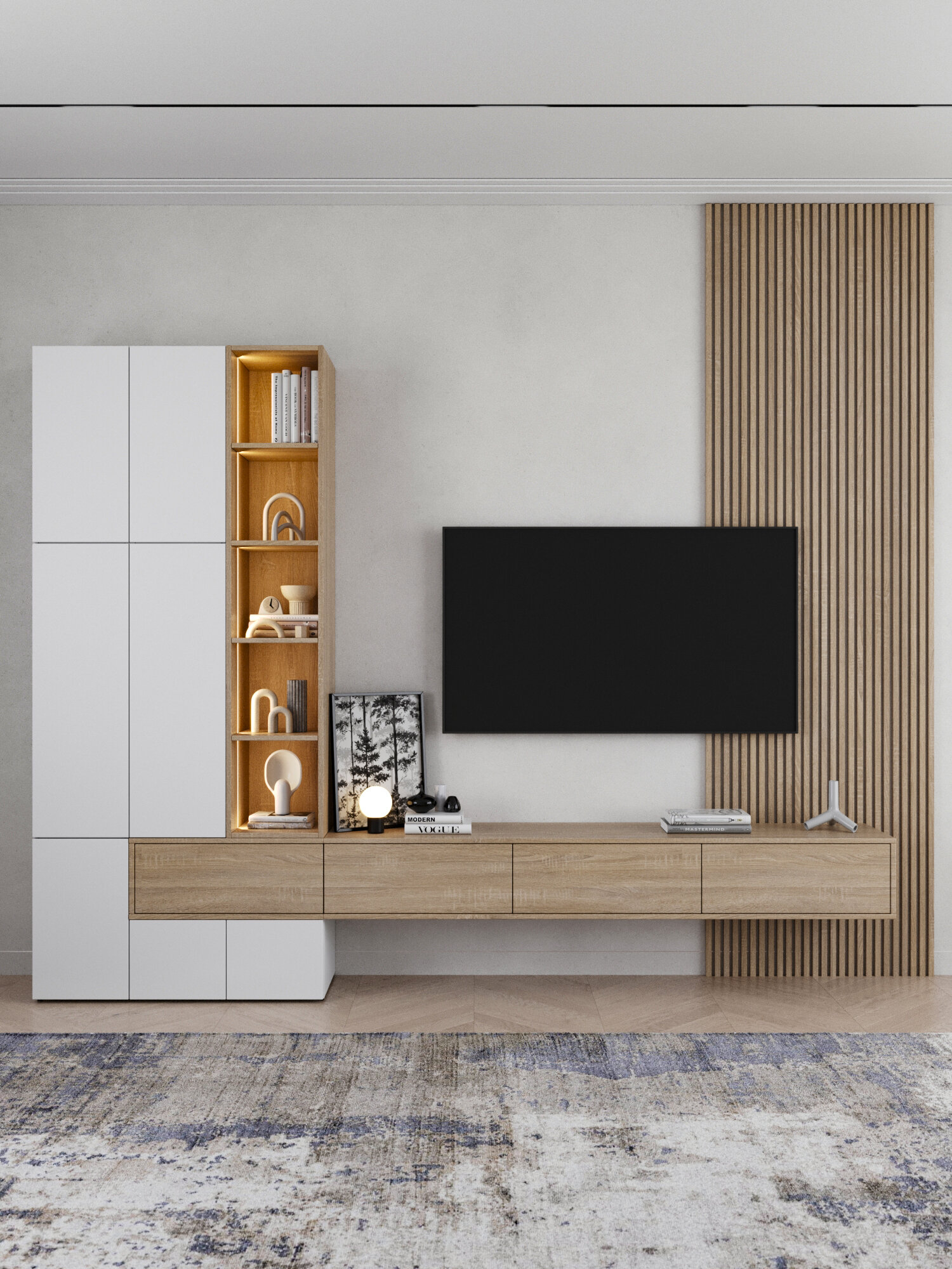 Тумба под телевизор со шкафом стенкой