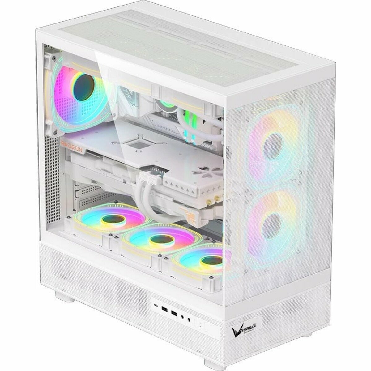 Корпус Formula Crystal Z8 белый без БП ATX 120mm 140mm 1xUSB3.0 audio bott PSU