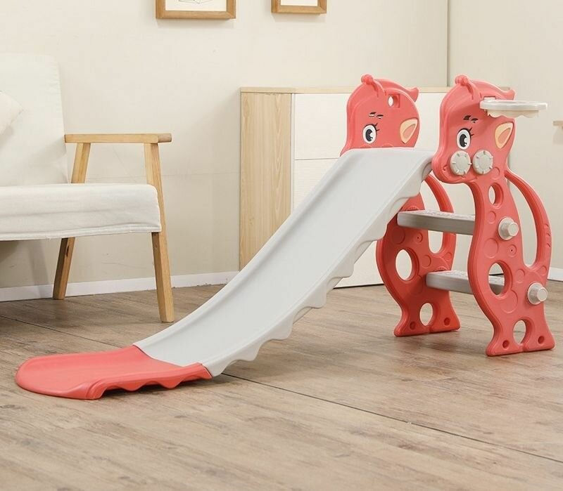 Горка детская для дома и улицы с баскетбольным кольцом