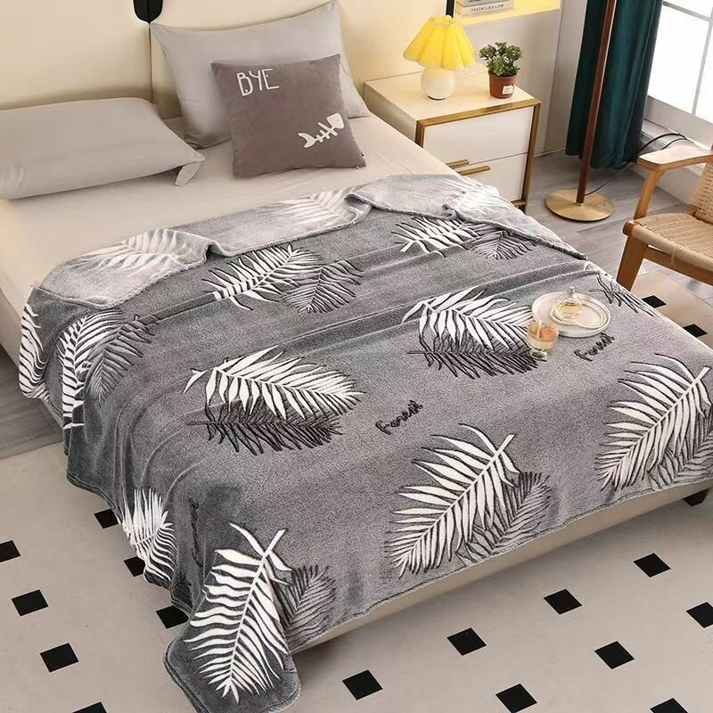 IKEA Зимние одеяла из снежинок, загустевший молочно-коралловый бархат, чехлы для диванов, одеяла, офисные шали