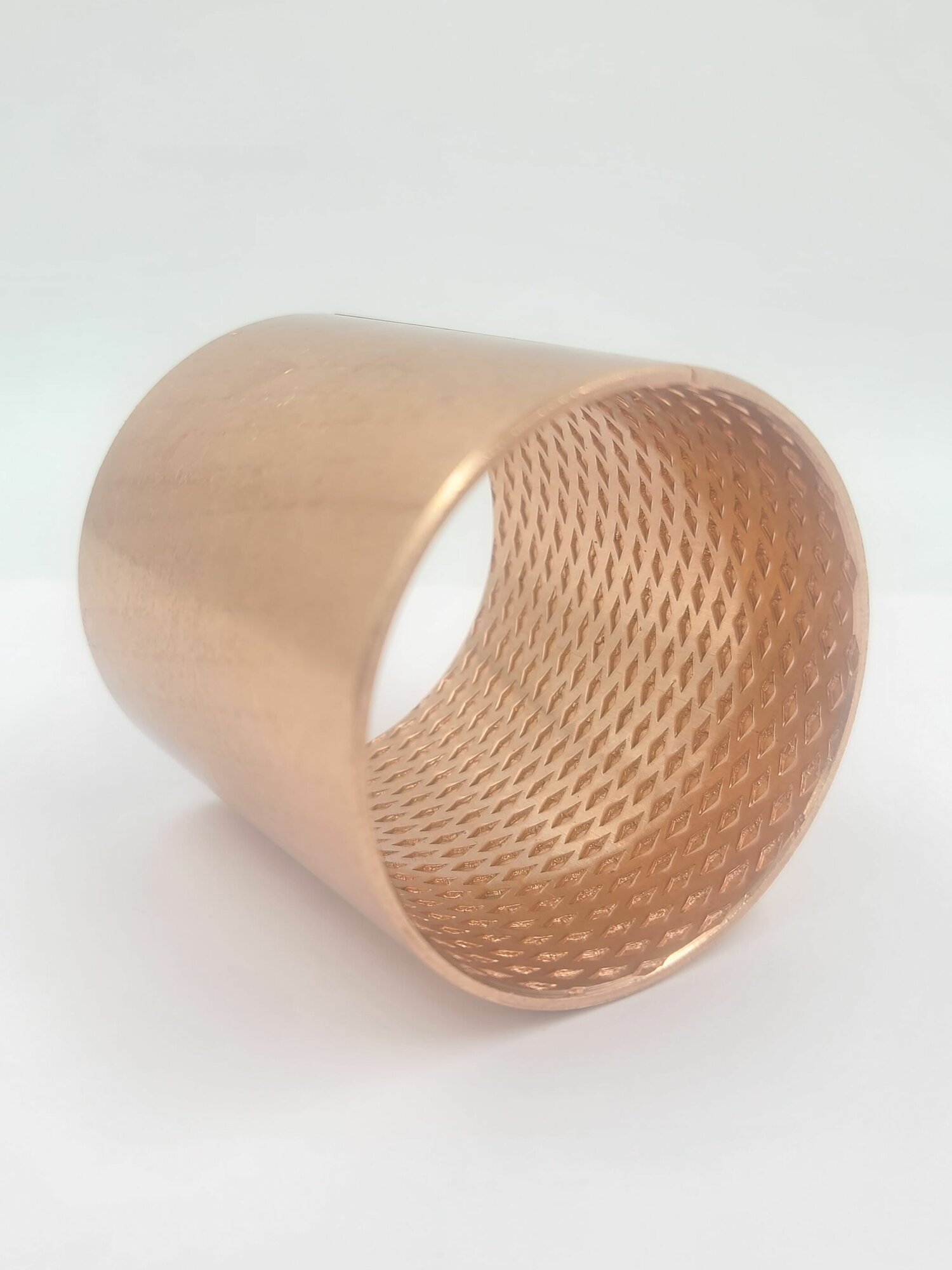 Бронзовая разрезная свертная втулка FB090 70x75x80 / Скользящий подшипник / Металлосвертная втулка с насечкой / для манипуляторов и спец. Техники