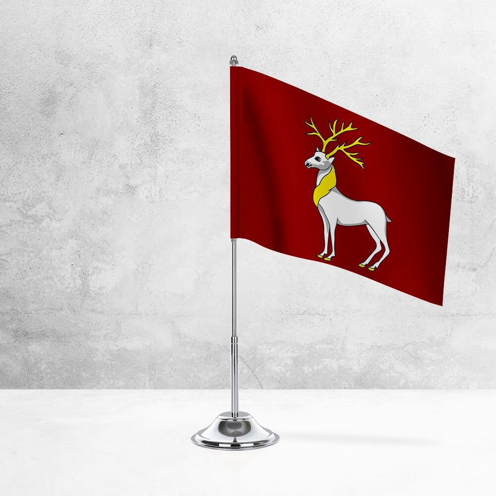 Настольный флаг Ростова на металлической подставке под серебро