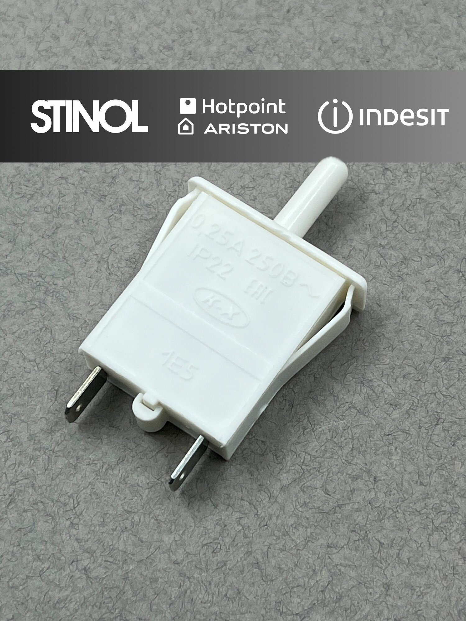 Кнопка выключатель света ВОК 3 для холодильника Ariston, Indesit, Hotpoint, Stinol