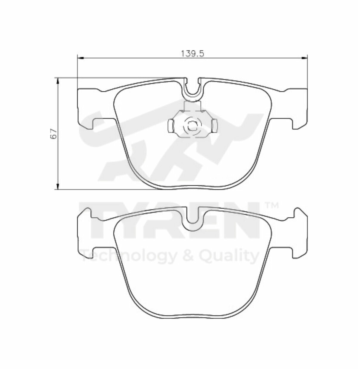 Колодки Тормозные Дисковые, Задние Bmw 5 (E60, E61) 04>, 7 (E65>E67) 02>, X5 (E70, F15) 06>, X6 (F16) 14>(Tyren Tyr1210661)
