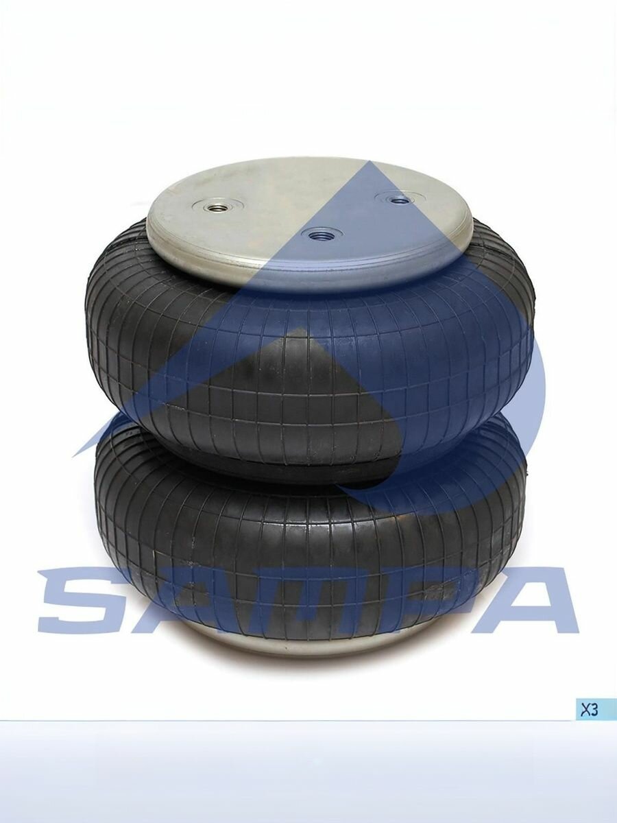 Пневмоподушка /пневморессора двойной сильфон 2 отв. возд. 2 отв. Schmitz , арт. SP552222P SAMPA