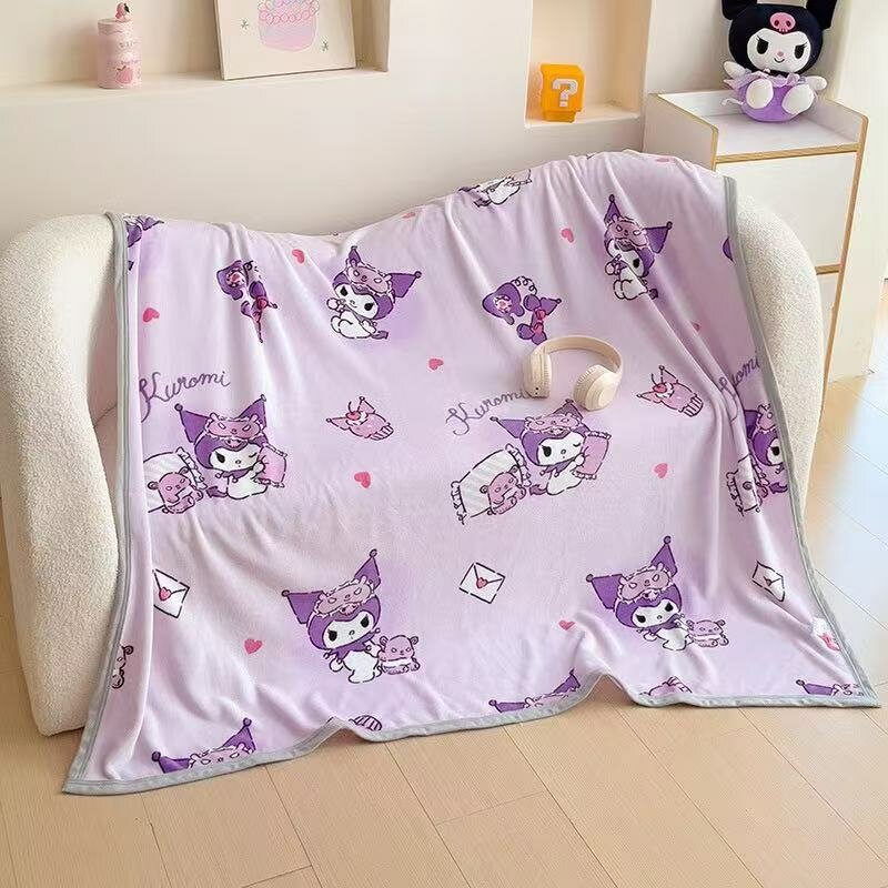 Одеяло fle chao "Sanrio", 100x150 см, двустороннее, светло-фиолетовое