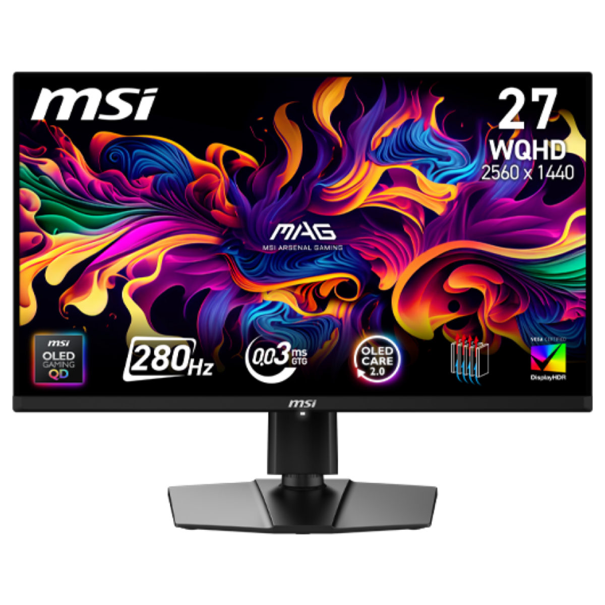 Монитор MSI MAG 271QP QD-OLED X28 26,5" WQHD(2560x1440) QD-OLED Flat, True Black 400, 280Hz, черный