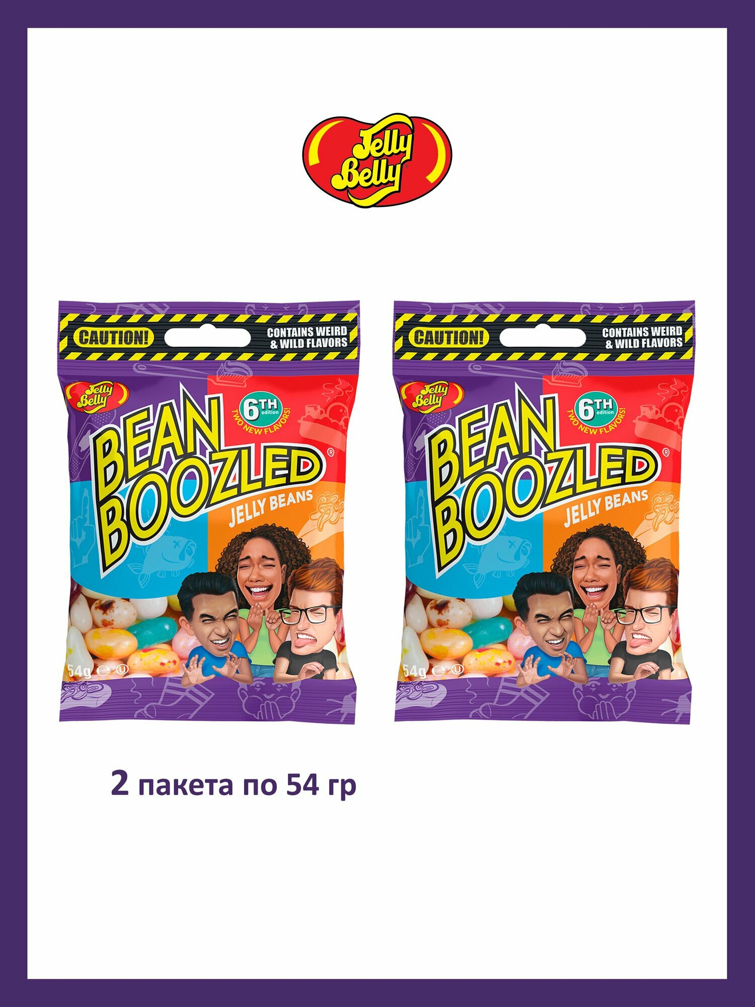 Драже жевательное Jelly Belly ассорти Bean Boozled 6 версия 54 гр 2 шт.