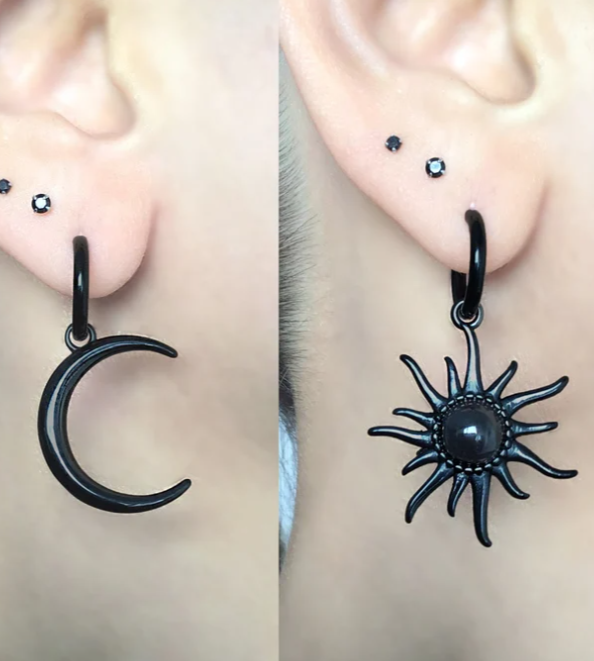 Серьги-трансформеры, славянский оберег, искусственный камень