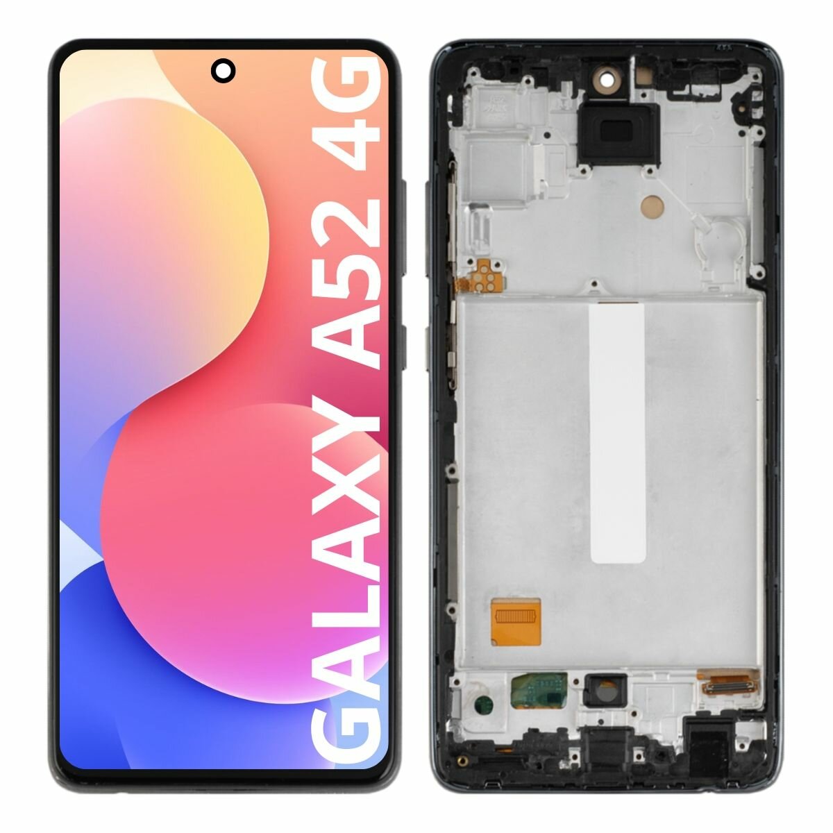 Дисплей для Samsung A525F (A52) модульс рамкой Черный - (In-Cell)