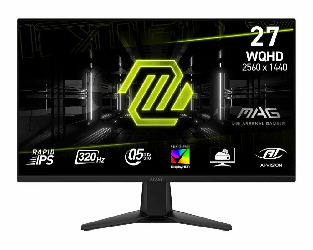 MSI 27" Монитор MAG 275QF X32 2K 320 Гц, черный матовый, белый
