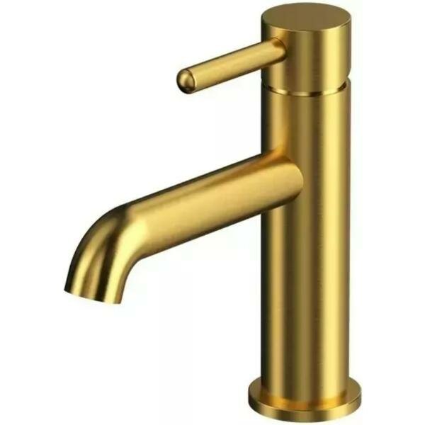 Смеситель для раковины Grocenberg GB2099GL Золото брашированное, современный стиль