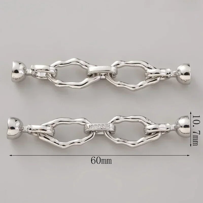 Ювелирные аксессуары «сделай сам», соединительная застежка, 18-каратное позолоченное серебро, цирконий, двойная петля, застежка, ожерелье, принадлежности для изготовления браслетов