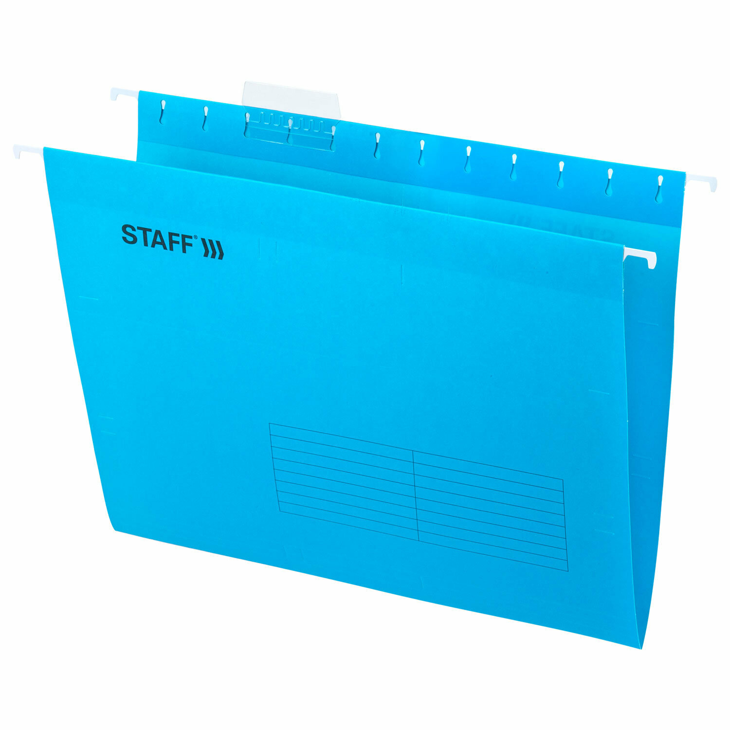 Подвесные папки А4 (350х240 мм), до 80 л, комплект 10 шт, синие, картон, STAFF, 270928