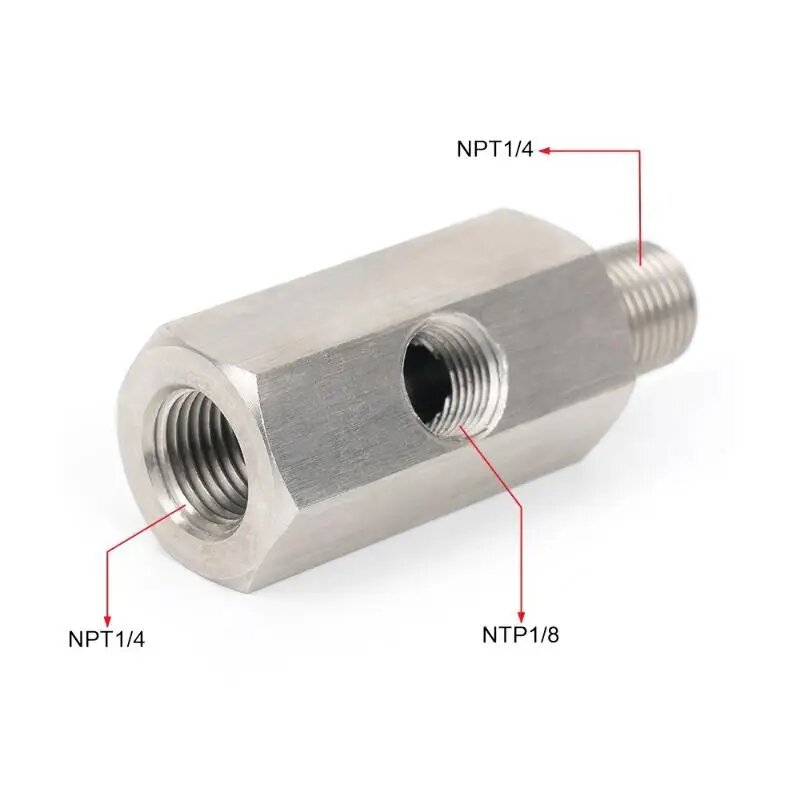 Тройник датчика давления NPT 1/8-1/4-M12/M10/M14