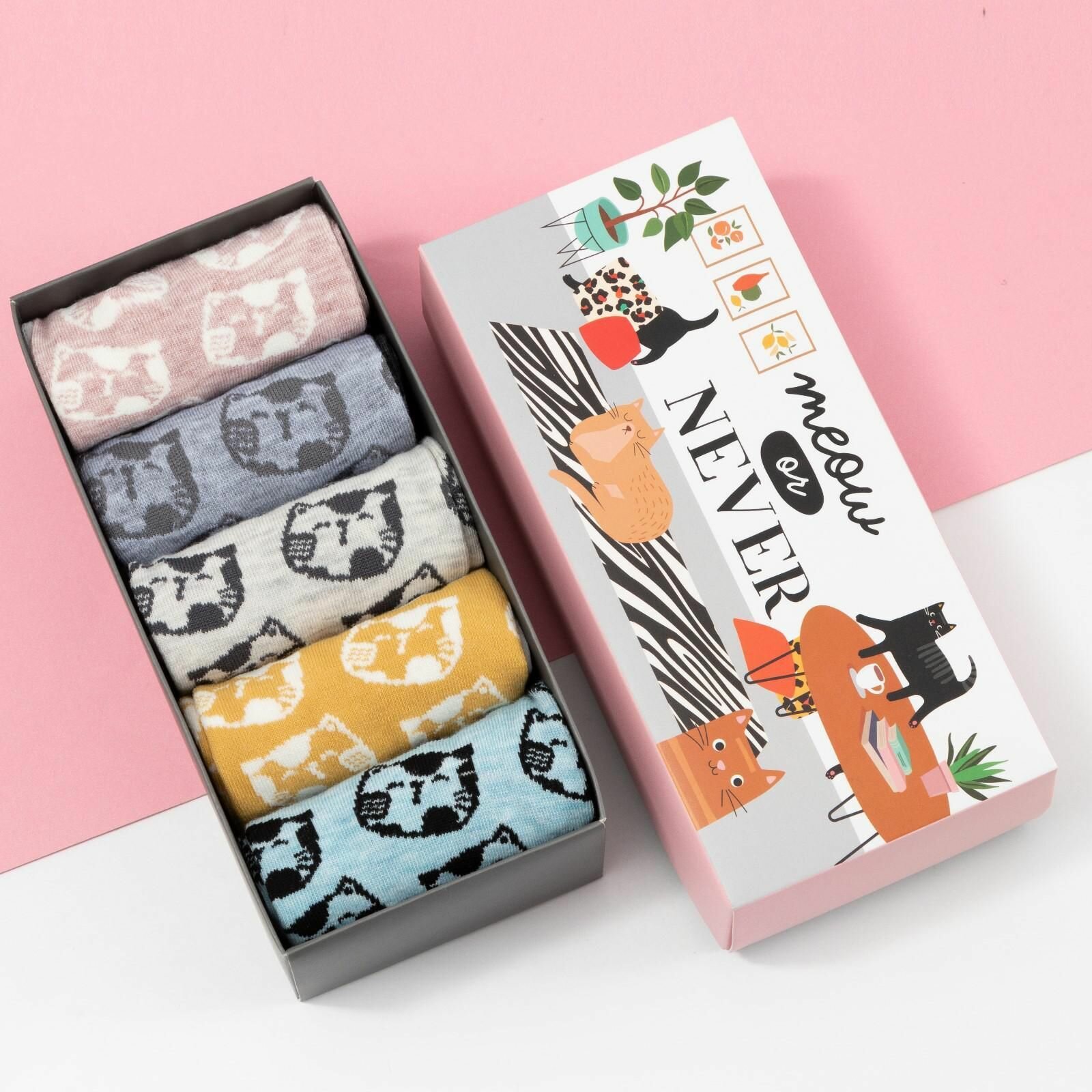 Носки женские KAFTAN Never, набор 5 пар, р-р 35-38