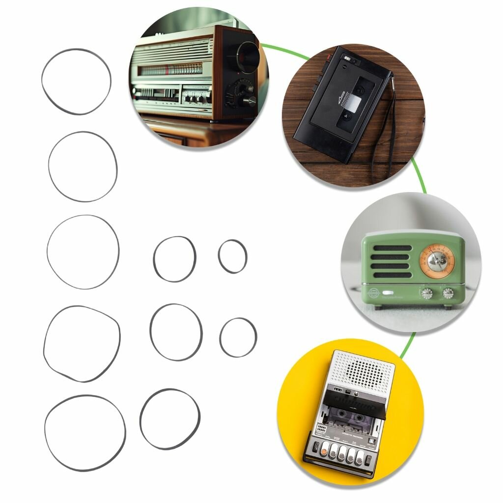 Аудиоаксессуары+1 плоская лента толщиной 4 мм -сложите пополам на 50