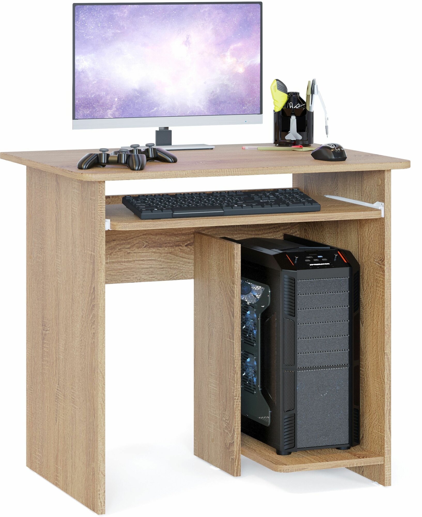 Стол компьютерный сокол КСТ-21.1 80x74x60см, дуб сонома