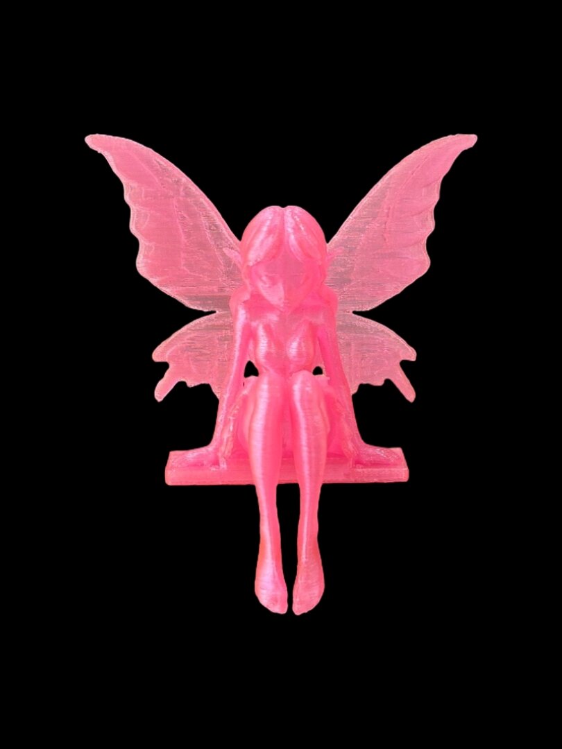 Фигурка, статуэтка, Фея Розалин (светящаяся, люминисцентная, цвет розовый) высота 8 сантиметров