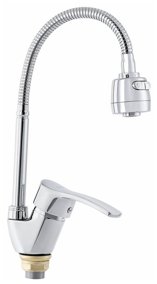 Смеситель для кухни Tsarsberg TSB 722-1160 , хромированный, с гибким извиливом, высота 315мм