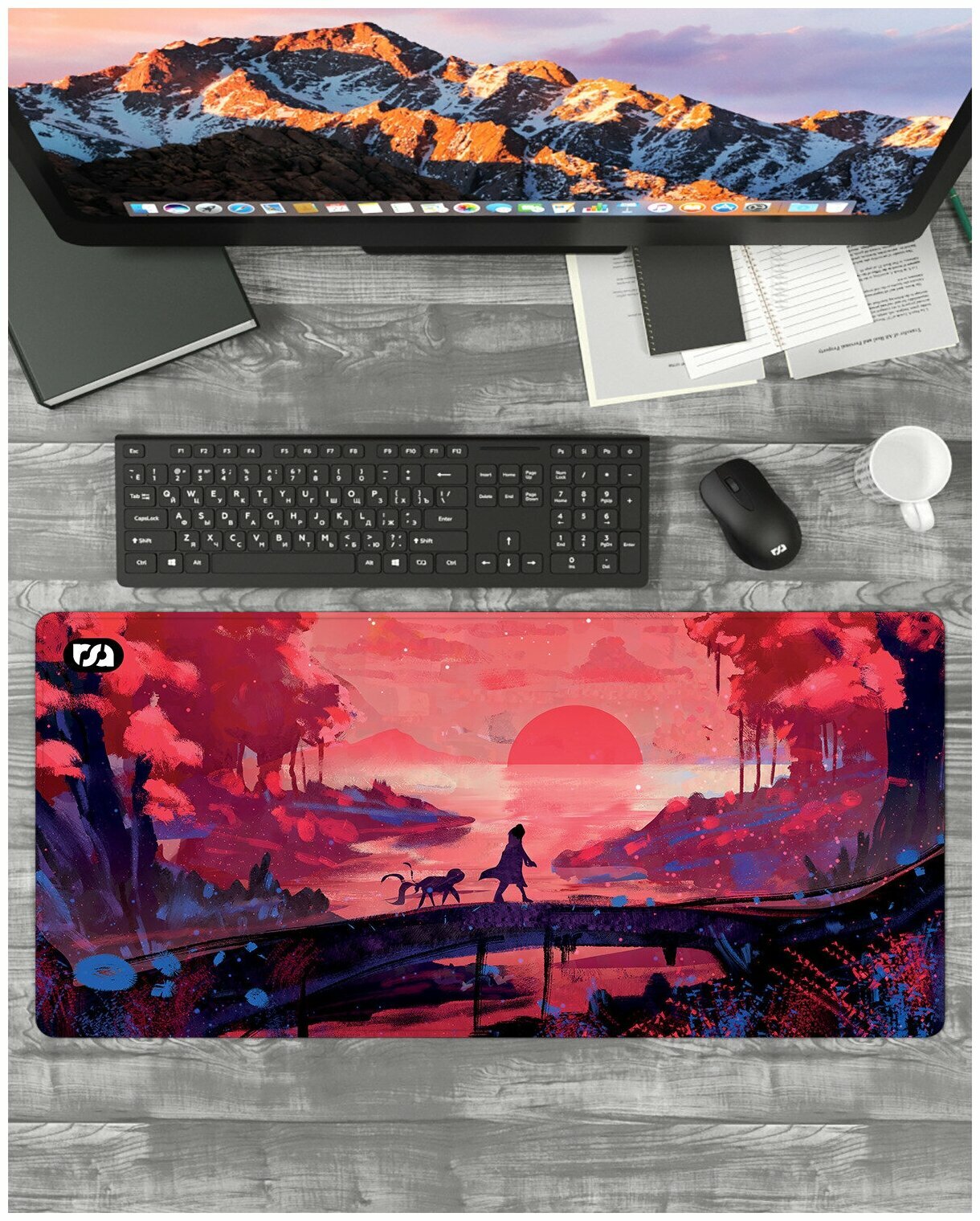 Игровой коврик RSQ Gaming XL, 800х400 мм