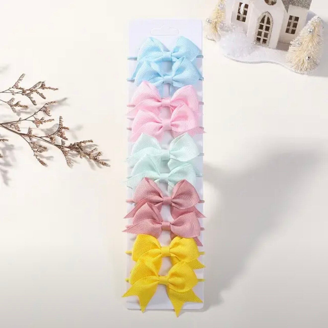 Набор резинок-бантиков "Принцесса", эластичные, для девочек, разноцветные, 10шт