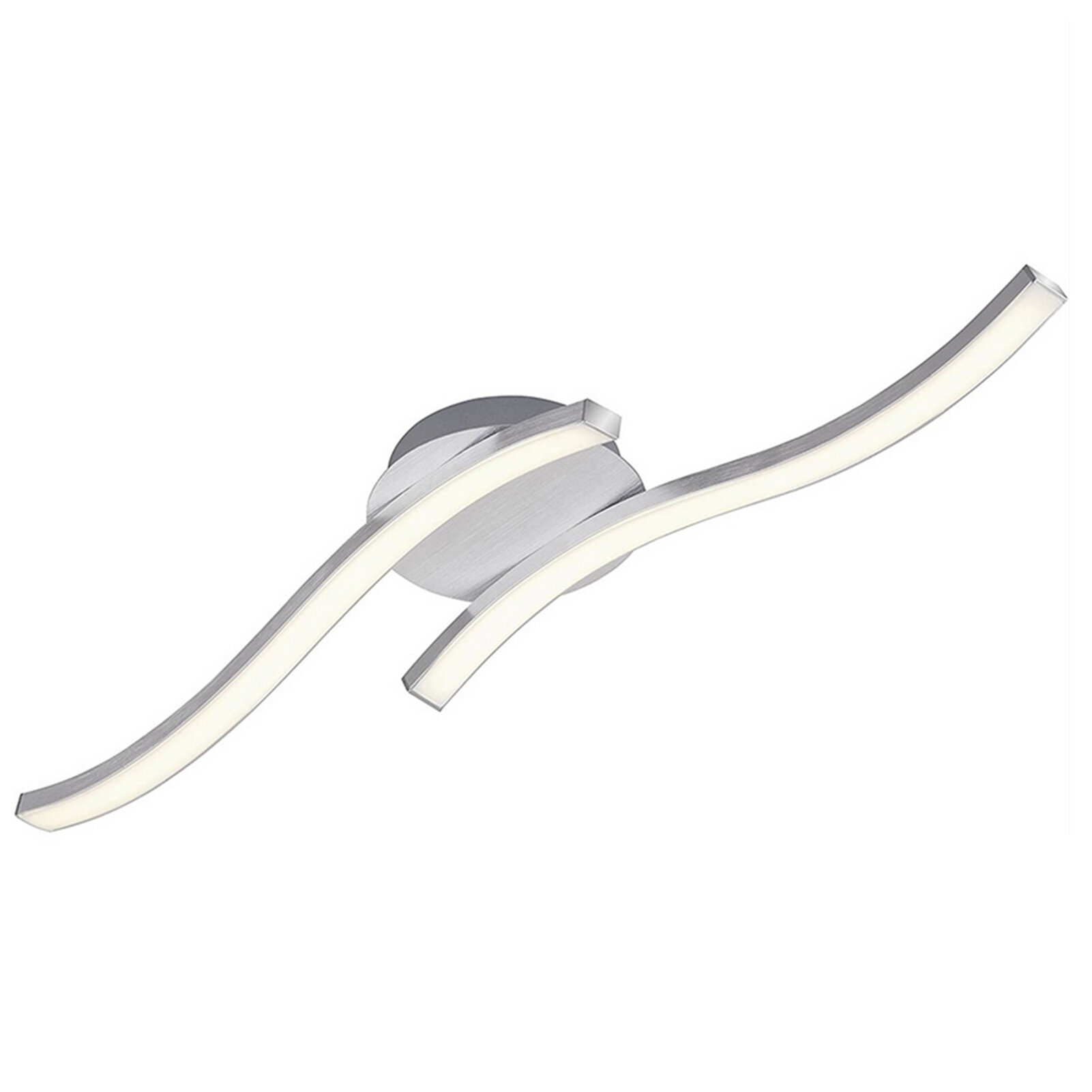 Люстра потолочная 2 ветки изогнутая для спальни гостиной 4000K металл пластик 554*120*70mm 360g