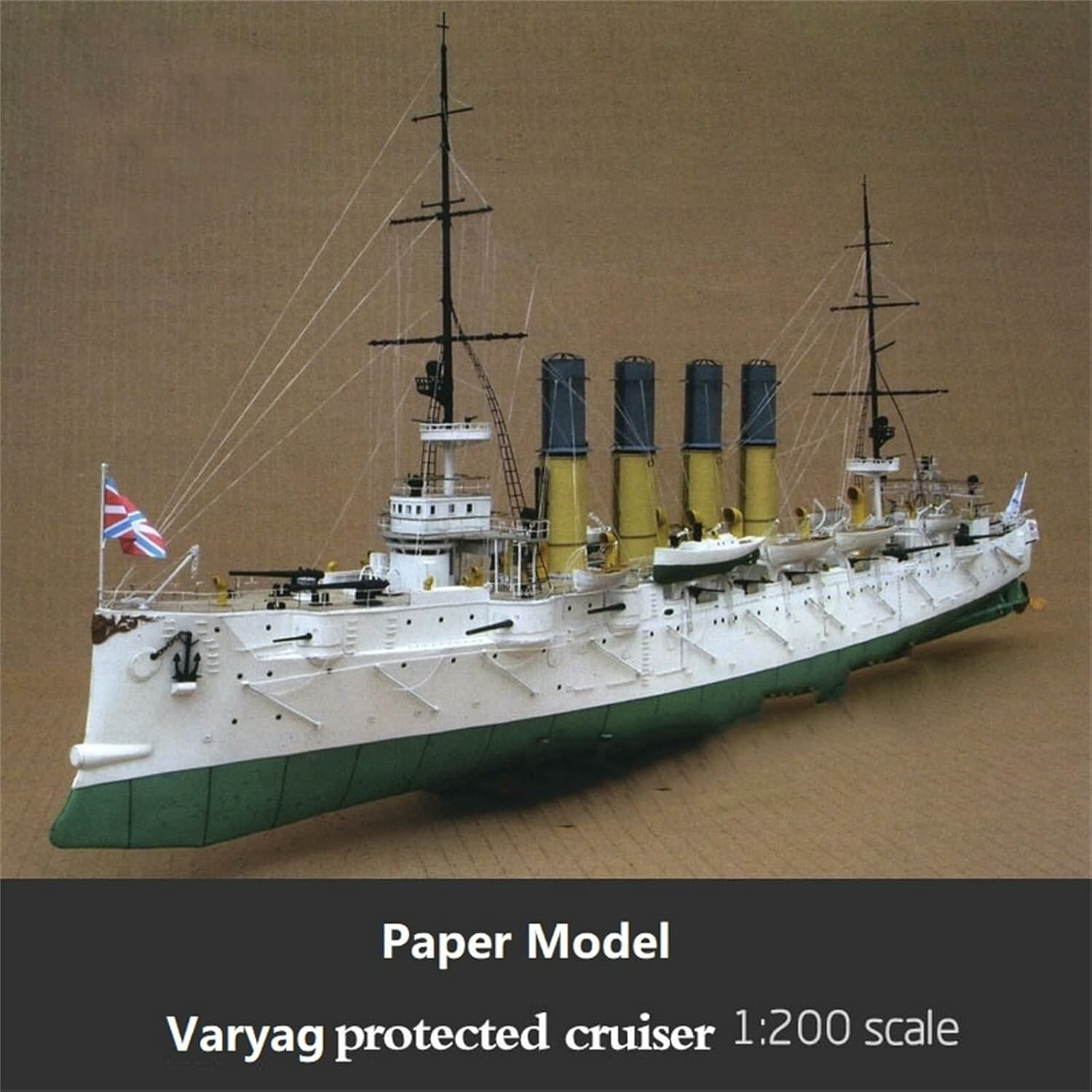 Бумажная модель российского крейсера "Варяг" в масштабе 1: 200, коллекция моделей, 65*8*30 см