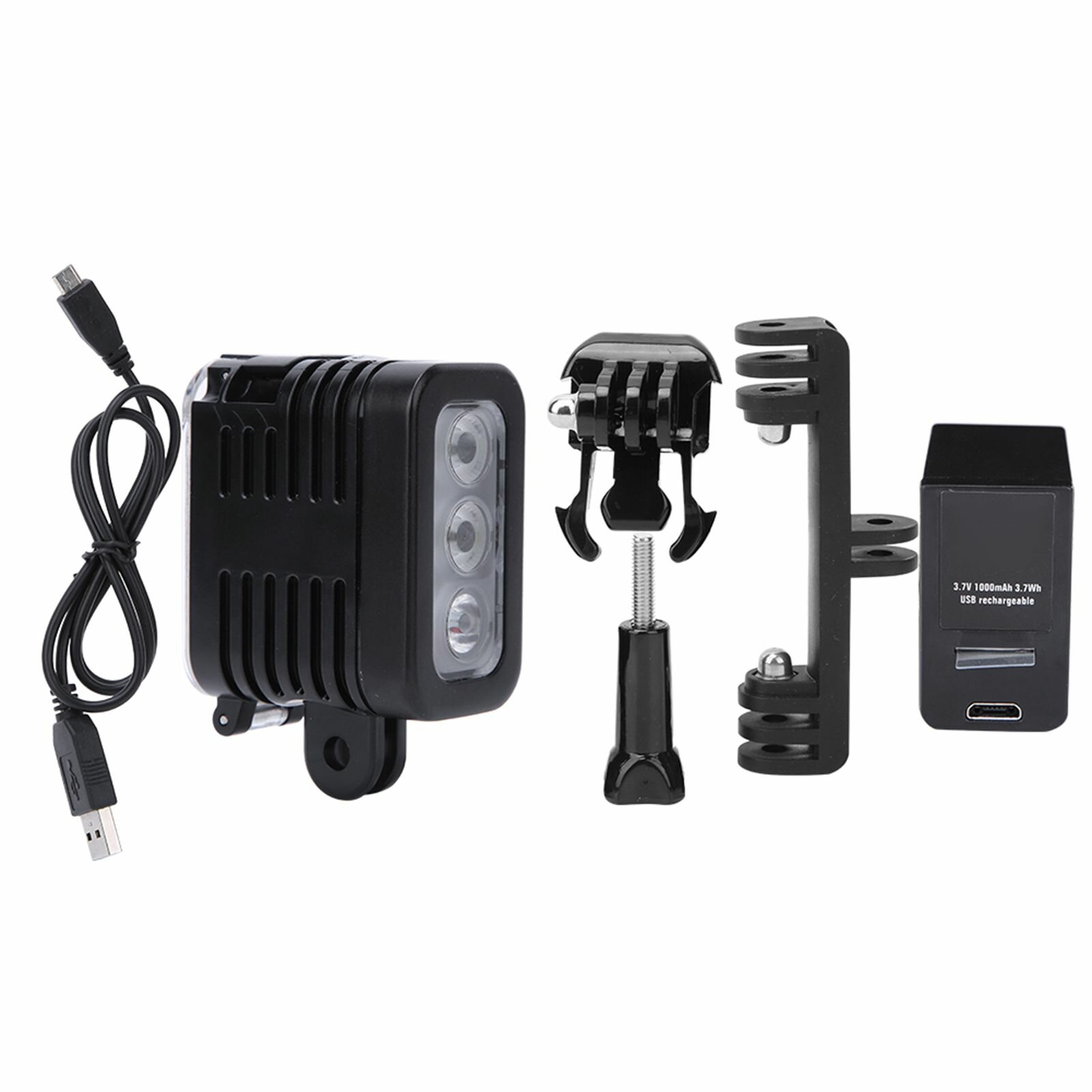 Водонепроницаемая светодиодная видеолампа 10 Вт, USB аккумуляторная заполняющая лампа для подводного дайвинга для спортивной камеры