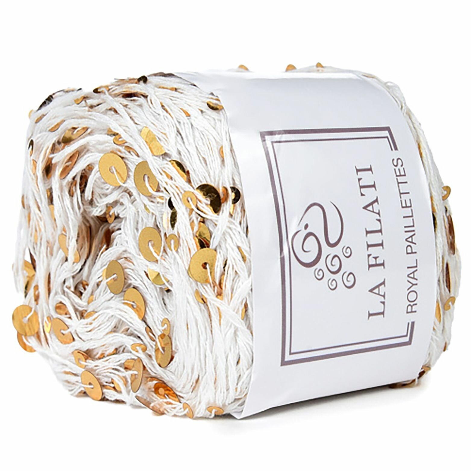 1 Моток LA FILATI Royal Paillettes, 55% Хлопок, 45% Блёстки (Пайетки), Цвет-022