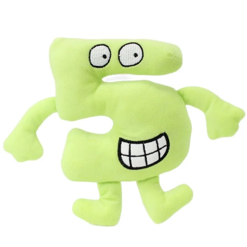 BFDI Battle For Dream Island плюшевая игрушка коротко plush toy Зеленый, Number Five 17cm