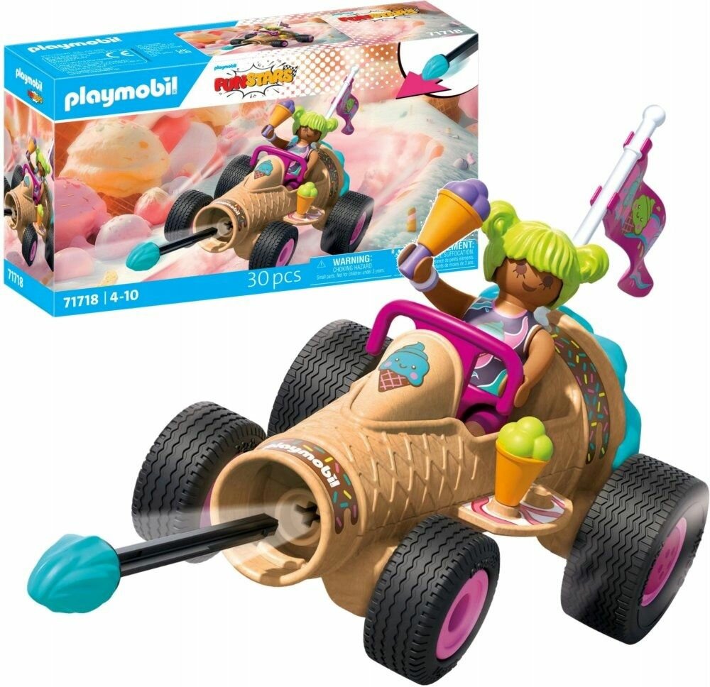 Конструктор Playmobil Funstars Racing - Картинг-машина Мороженное - Плеймобиль 71718