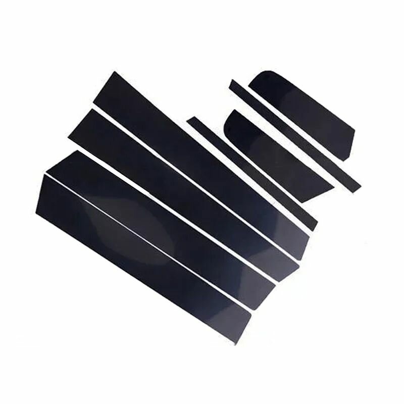 8 шт. глянцевых черных наклеек на дверные и оконные стойки, декоративные внешние детали для Mazda 3 2006 2008 и Axela 2006 2012