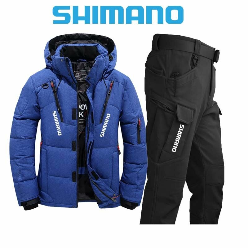 Shimano Зимний водонепроницаемый рыболовный костюм Shimano 2024, лыжный пуховик и альпинистский