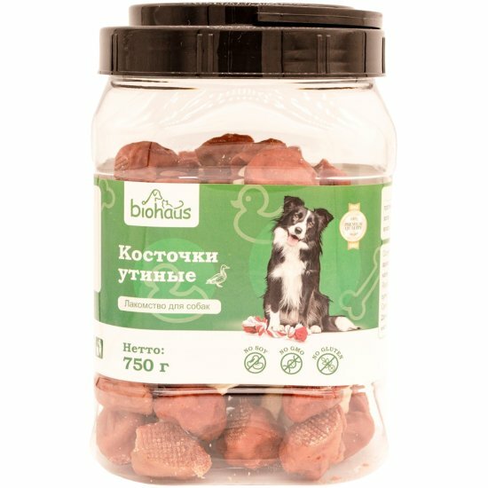 Лакомство для собак Biohaus Косточки утиные, 750 г