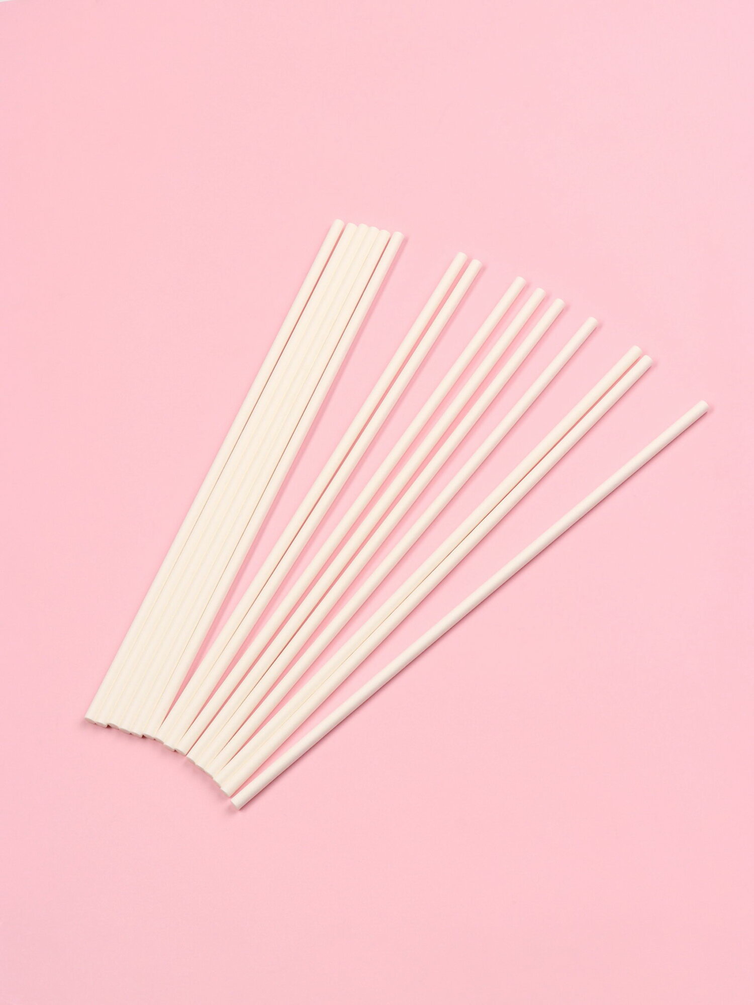 Палочки для кондитерских изделий d=0.4 см, 20 см, набор 50 шт, бумага, белые