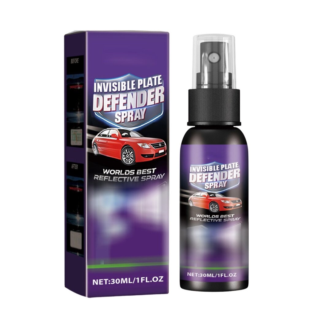 Спрей для невидимого покрытия номерного знака автомобиля, 1 бутылка