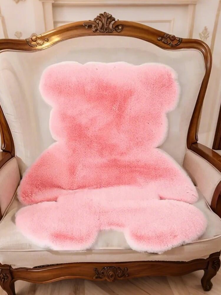 Ковер в форме медведя, мягкий материал из искусственного меха кролика, приятный на ощупь, может быть использован для украшения спальни гостиной детской комнаты 60x80CM