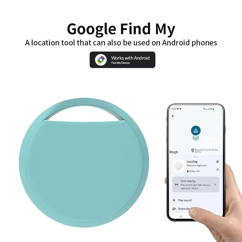 Новый Bluetooth GPS-трекер Airtag для телефонов Android работают с Google Find My App Finder Smart Tag для Xiaomi Samsung 2025
