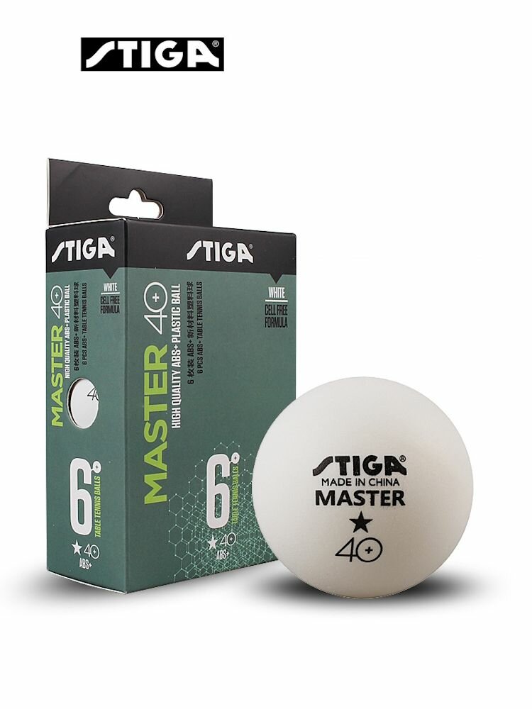 STIGA MASTER 1* звезда 6 шт. мячи для настольного тенниса 40
