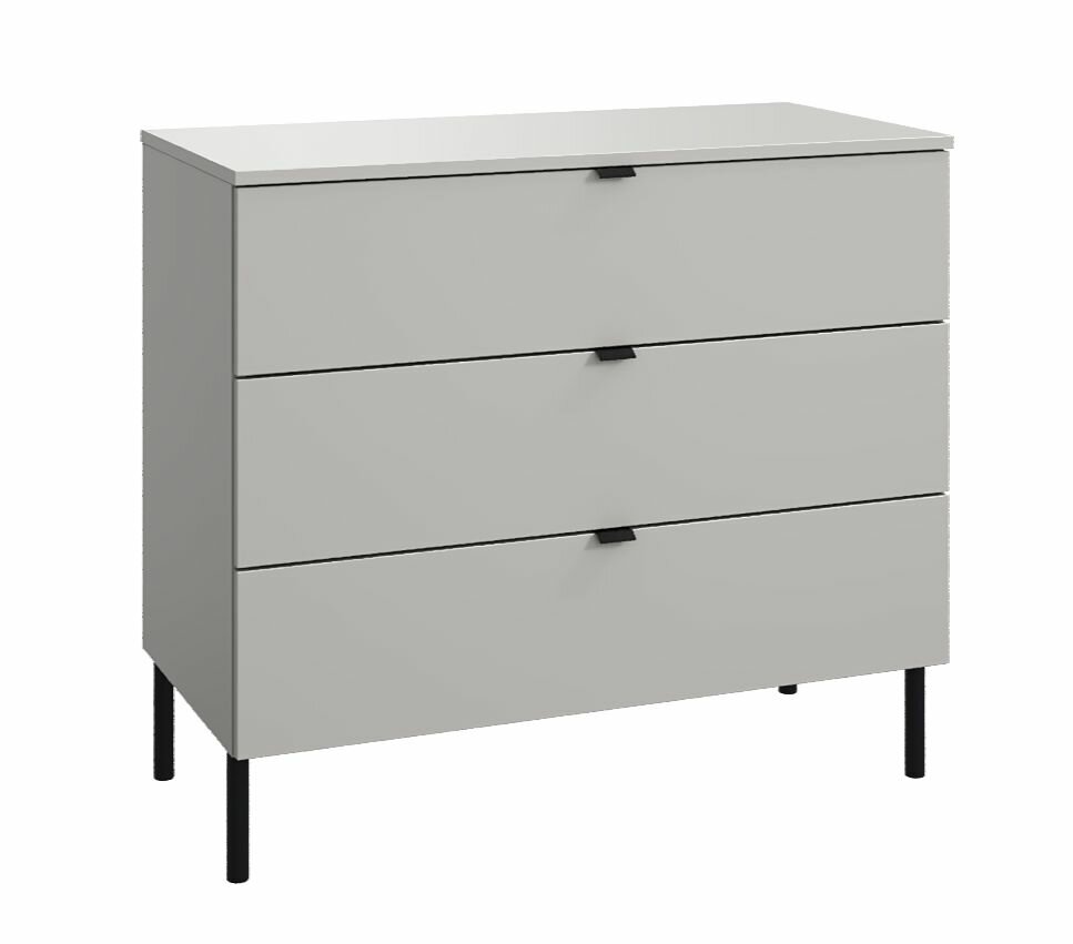 Комод Фабрика хорошей мебели "Розалин", 90х80х45 см, ЛДСП, серый